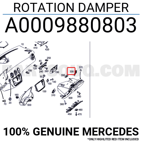 ROTATION DAMPER A0009880803 | MERCEDES Parts | PartSouq