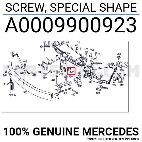 SCREW, SPECIAL SHAPE A0009900923 | MERCEDES Parts | PartSouq