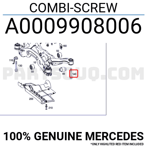 COMBI-SCREW A0009908006 | MERCEDES Parts | PartSouq