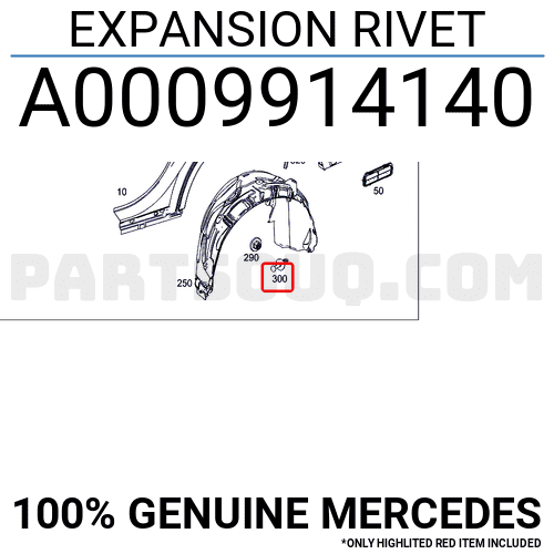 EXPANSION RIVET A0009914140 | MERCEDES Parts | PartSouq