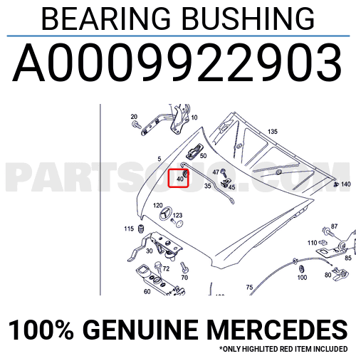 BEARING BUSHING A0009922903 | MERCEDES Parts | PartSouq