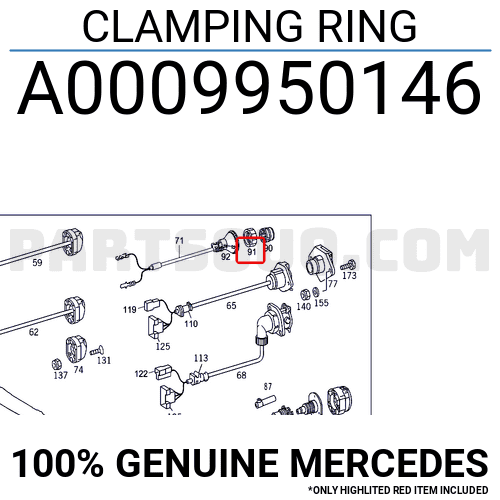 CLAMPING RING A0009950146 | MERCEDES Parts | PartSouq