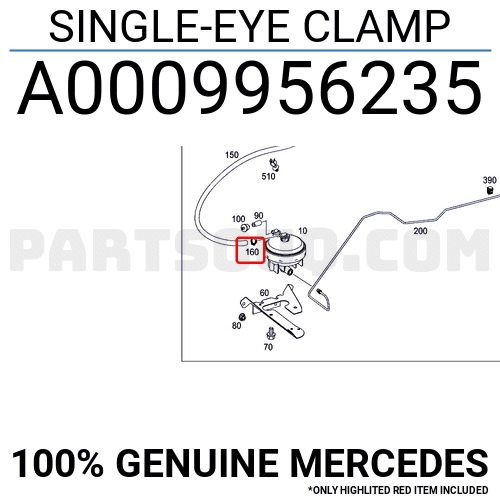 SINGLE-EYE CLAMP A0009956235 | MERCEDES Parts | PartSouq