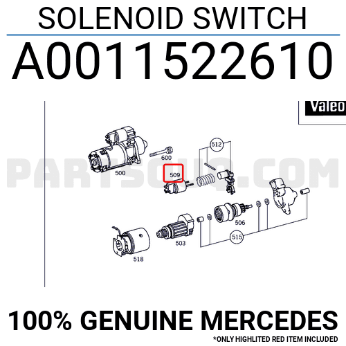 SOLENOID SWITCH A0011522610 | MERCEDES Parts | PartSouq