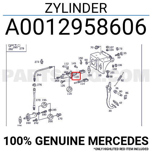ZYLINDER A0012958606 | MERCEDES Parts | PartSouq