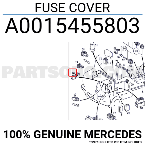 FUSE COVER A0015455803 | MERCEDES Parts | PartSouq