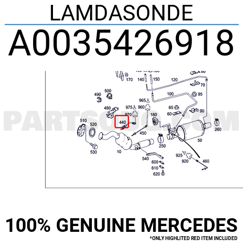 LAMDASONDE A0035426918 | MERCEDES Parts | PartSouq