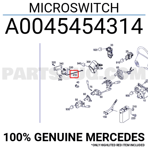 MICROSWITCH A0045454314 | MERCEDES Parts | PartSouq