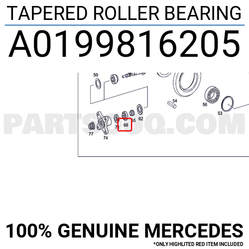 TAPERED ROLLER BEARING A0199816205 | MERCEDES Parts | PartSouq