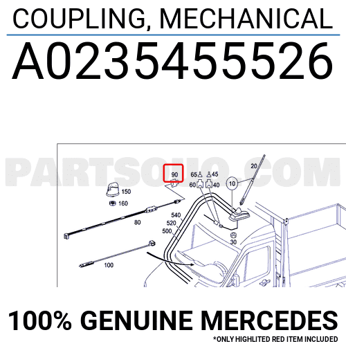 COUPLING, MECHANICAL A0235455526 | MERCEDES Parts | PartSouq