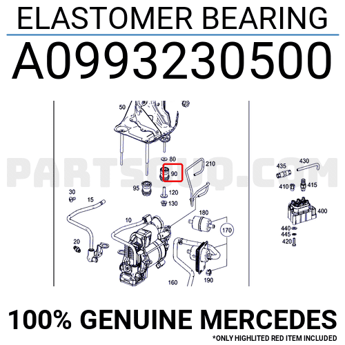 ELASTOMER BEARING A0993230500 | MERCEDES Parts | PartSouq
