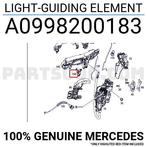 LIGHT-GUIDING ELEMENT A0998200183 | MERCEDES Parts | PartSouq