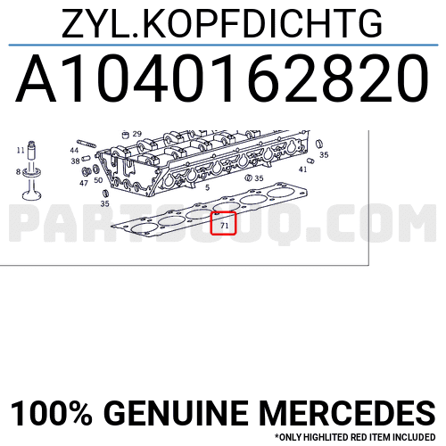 ZYL.KOPFDICHTG A1040162820 | MERCEDES Parts | PartSouq
