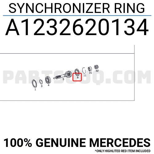 SYNCHRONIZER RING A1232620134 | MERCEDES Parts | PartSouq