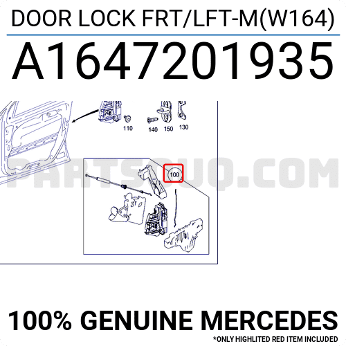 DOOR LOCK FRT/LFT-M(W164) A1647201935 | MERCEDES Parts | PartSouq