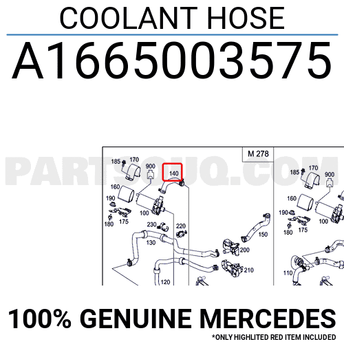 COOLANT HOSE A1665003575 | MERCEDES Parts | PartSouq