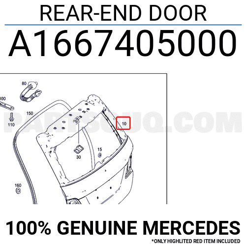 REAR-END DOOR A1667405000 | MERCEDES Parts | PartSouq