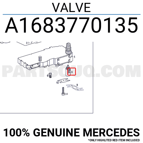 VALVE A1683770135 | MERCEDES Parts | PartSouq