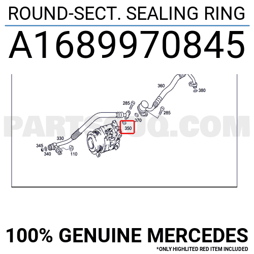 ROUND-SECT. SEALING RING A1689970845 | MERCEDES Parts | PartSouq