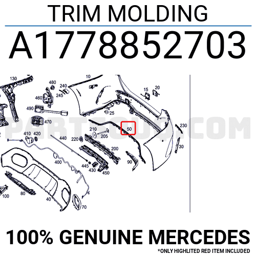 TRIM MOLDING A1778852703 | MERCEDES Parts | PartSouq