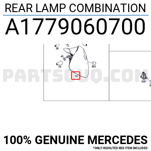 REAR LAMP COMBINATION A1779060700 | MERCEDES Parts | PartSouq