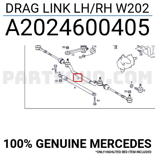 DRAG LINK LH/RH W202 A2024600405 | MERCEDES Parts | PartSouq