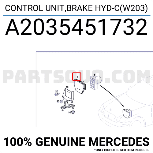 CONTROL UNIT,BRAKE HYD-C(W203) A2035451732 | MERCEDES Parts | PartSouq