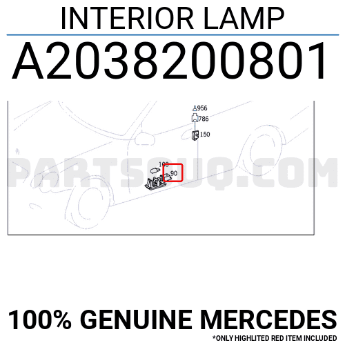 INTERIOR LAMP A2038200801 | MERCEDES Parts | PartSouq