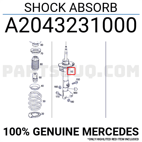SHOCK ABSORBER FRT/RHT-C(W204) A2043231000 | MERCEDES Parts | PartSouq