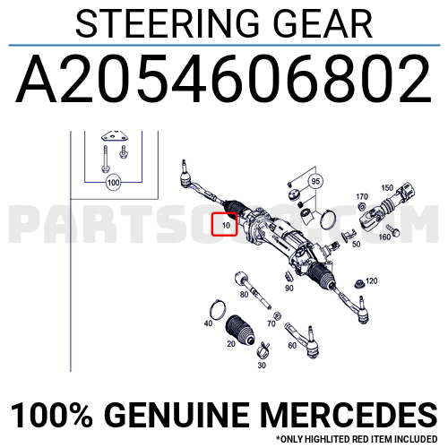STEERING GEAR A2054606802 | MERCEDES Parts | PartSouq