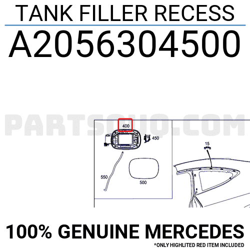 TANK FILLER RECESS A2056304500 | MERCEDES Parts | PartSouq