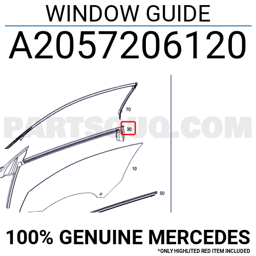 WINDOW GUIDE A2057206120 | MERCEDES Parts | PartSouq