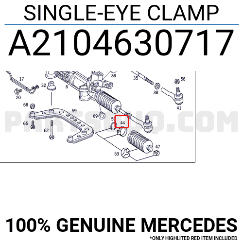SINGLE-EYE CLAMP A2104630717 | MERCEDES Parts | PartSouq