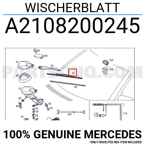 WISCHERBLATT A2108200245 | MERCEDES Parts | PartSouq