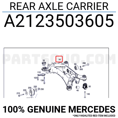 REAR AXLE CARRIER A2123503605 | MERCEDES Parts | PartSouq
