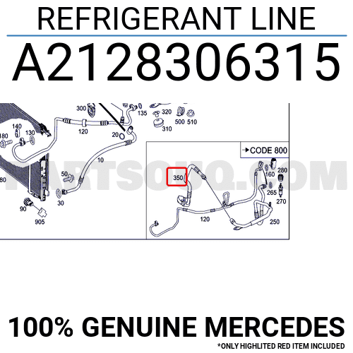 REFRIGERANT LINE A2128306315 | MERCEDES Parts | PartSouq