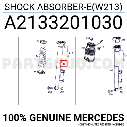 SHOCK ABSORBER-E(W213) A2133201030 | MERCEDES Parts | PartSouq
