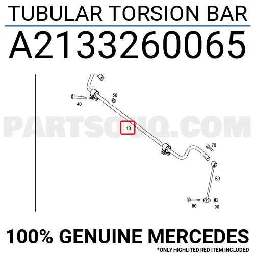 TUBULAR TORSION BAR A2133260065 | MERCEDES Parts | PartSouq