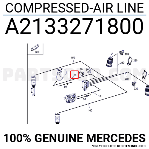 COMPRESSED-AIR LINE A2133271800 | MERCEDES Parts | PartSouq