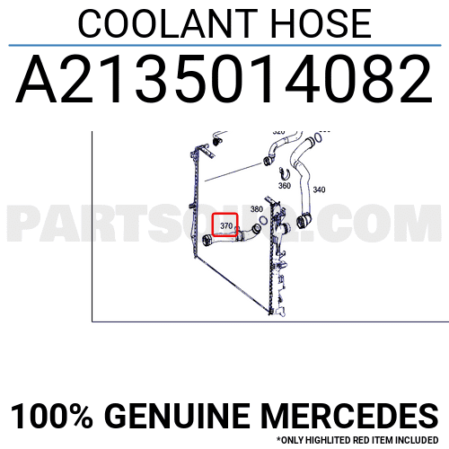 COOLANT HOSE A2135014082 | MERCEDES Parts | PartSouq