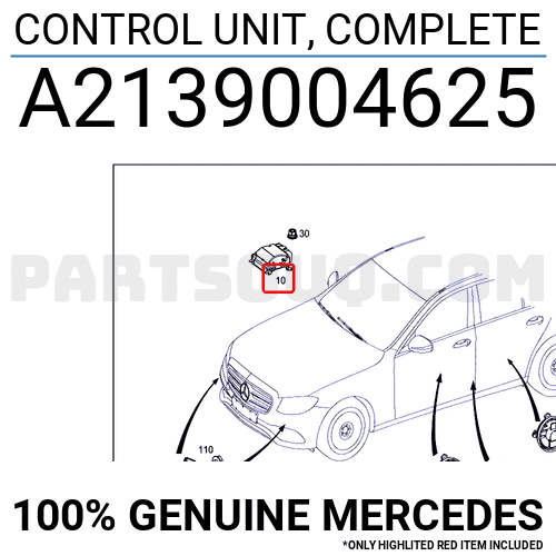 CONTROL UNIT, COMPLETE A2139004625 | MERCEDES Parts | PartSouq