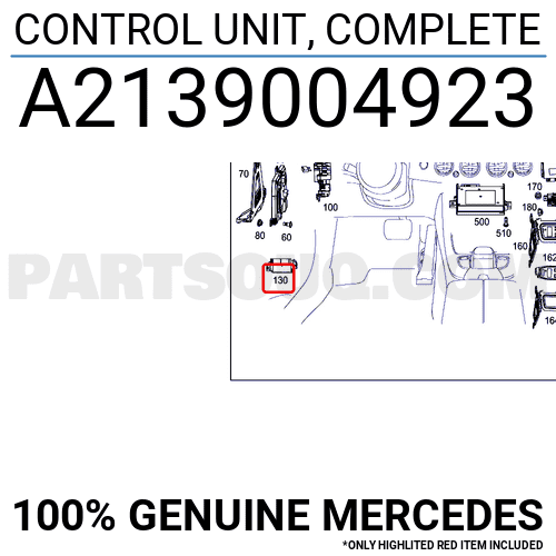 CONTROL UNIT, COMPLETE A2139004923 | MERCEDES Parts | PartSouq