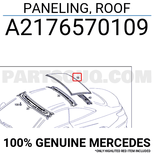 PANELING, ROOF A2176570109 | MERCEDES Parts | PartSouq