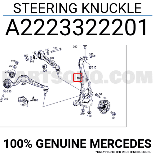STEERING KNUCKLE A2223322201 | MERCEDES Parts | PartSouq