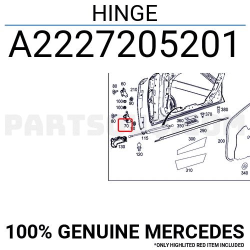 HINGE A2227205201 | MERCEDES Parts | PartSouq