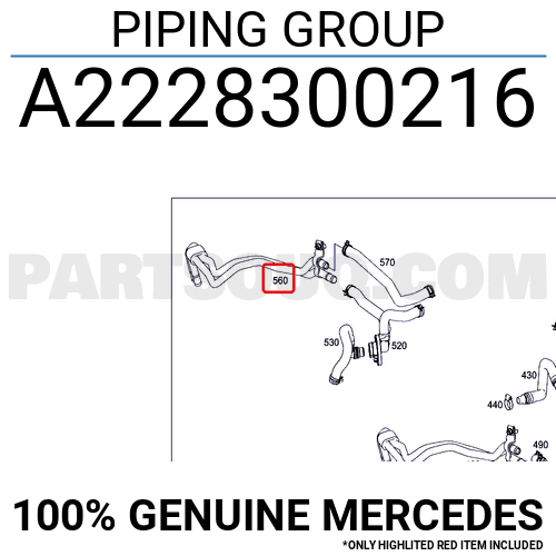 PIPING GROUP A2228300216 | MERCEDES Parts | PartSouq
