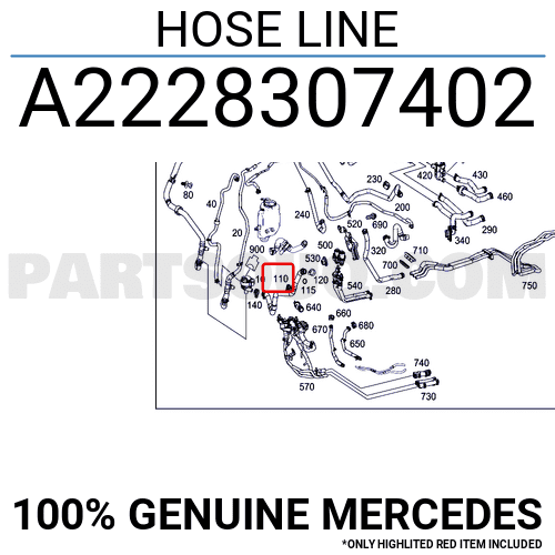 HOSE LINE A2228307402 | MERCEDES Parts | PartSouq