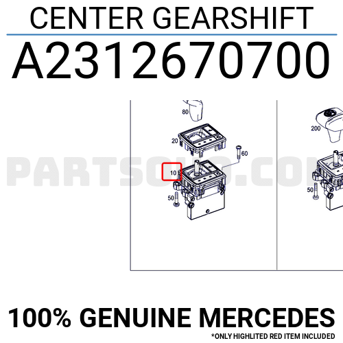Center Gearshift A2312670700 Mercedes Parts Partsouq