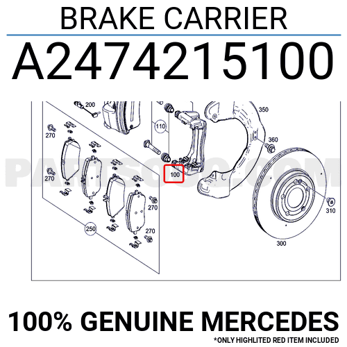 BRAKE CARRIER A2474215100 | MERCEDES Parts | PartSouq