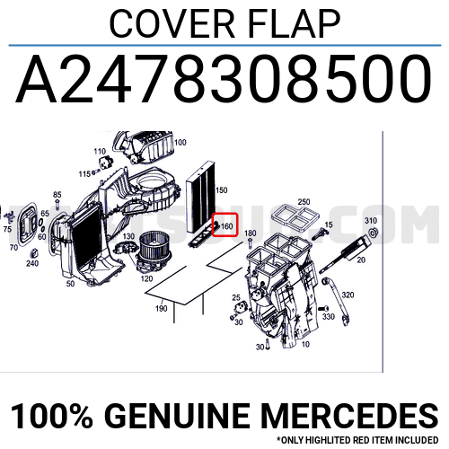 COVER FLAP A2478308500 | MERCEDES Parts | PartSouq